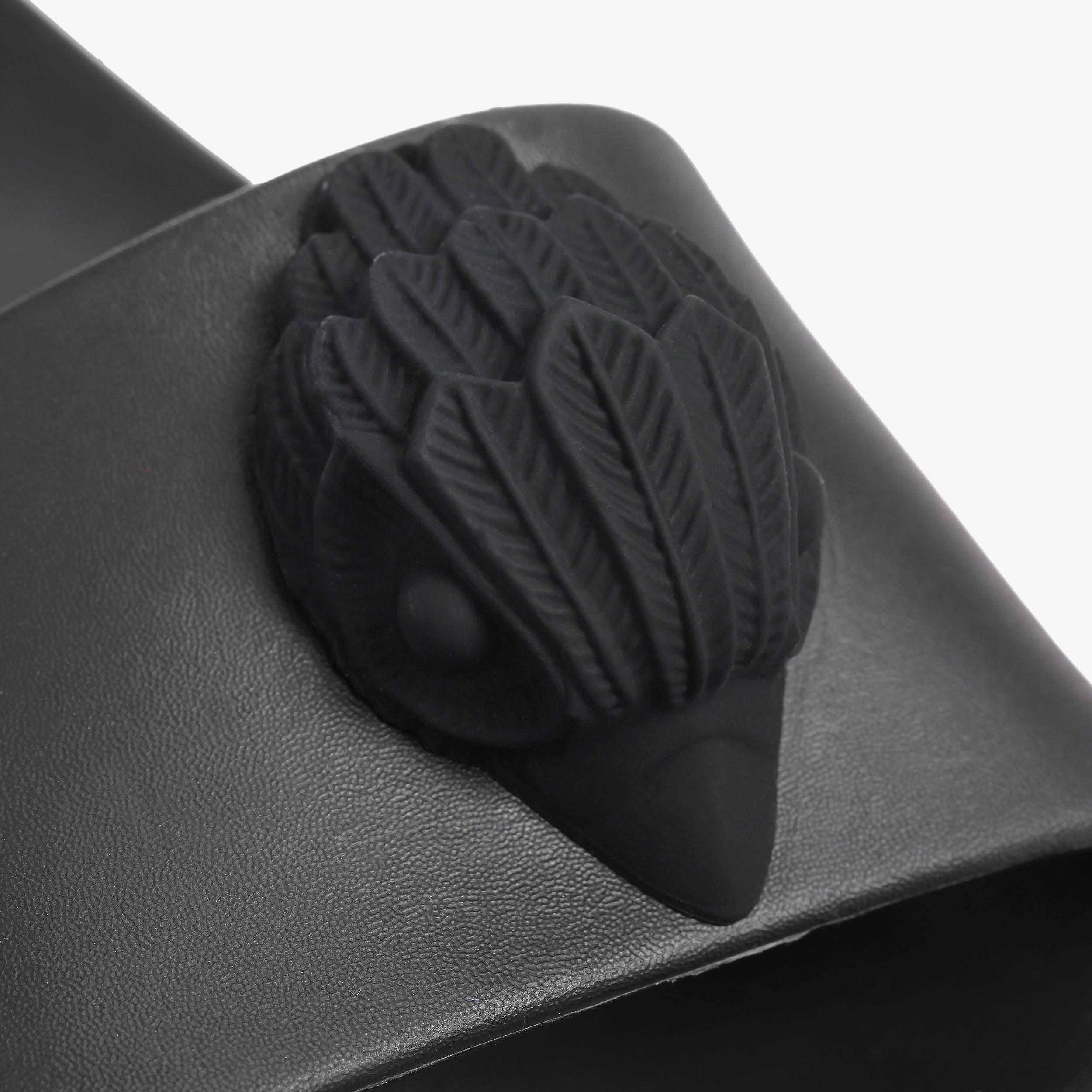 EAGLE CHUNKY SLIDE Black Slide On Sandals by KURT GEIGER LONDON