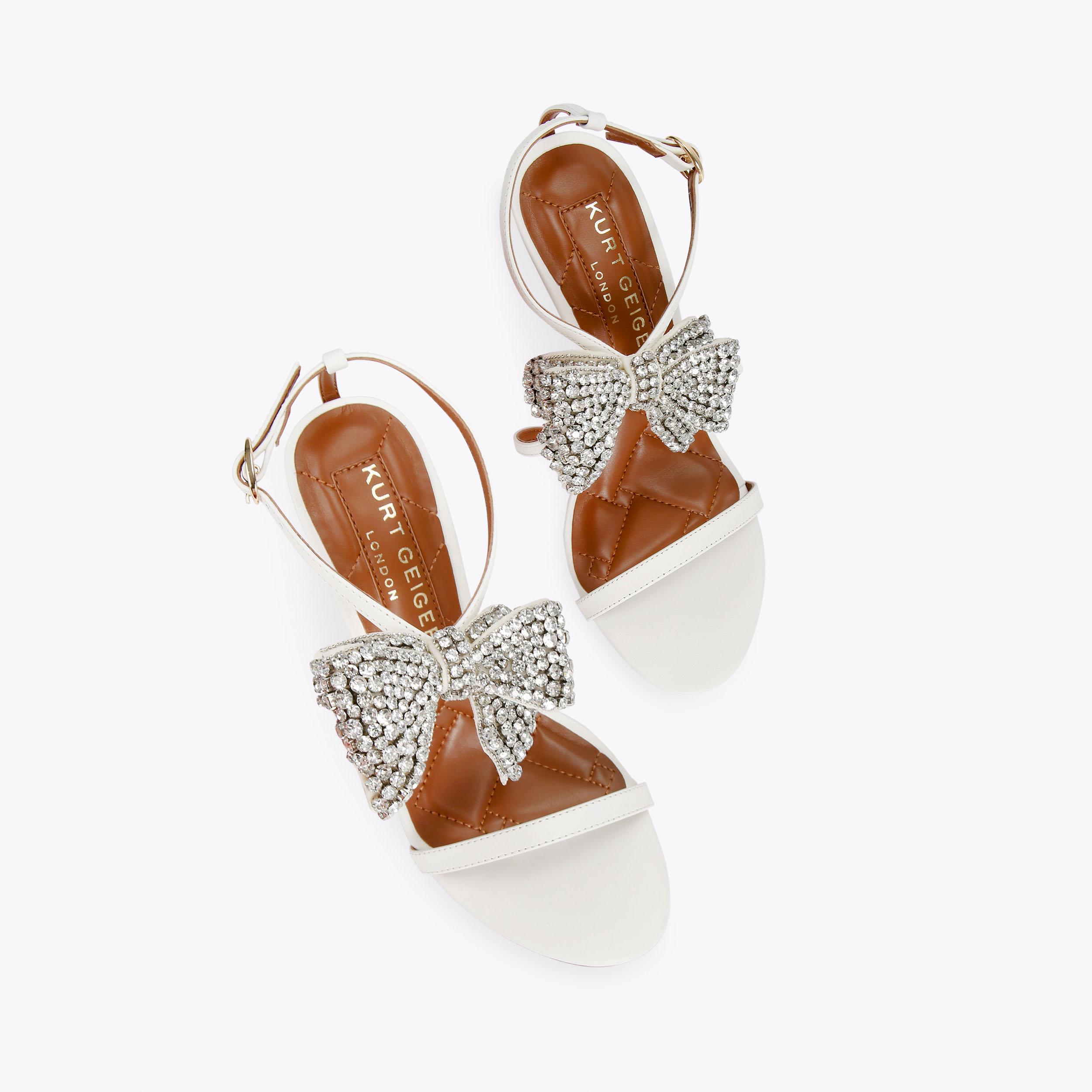 BROMLEY BOW SANDAL 95 Bone Sandal by KURT GEIGER LONDON