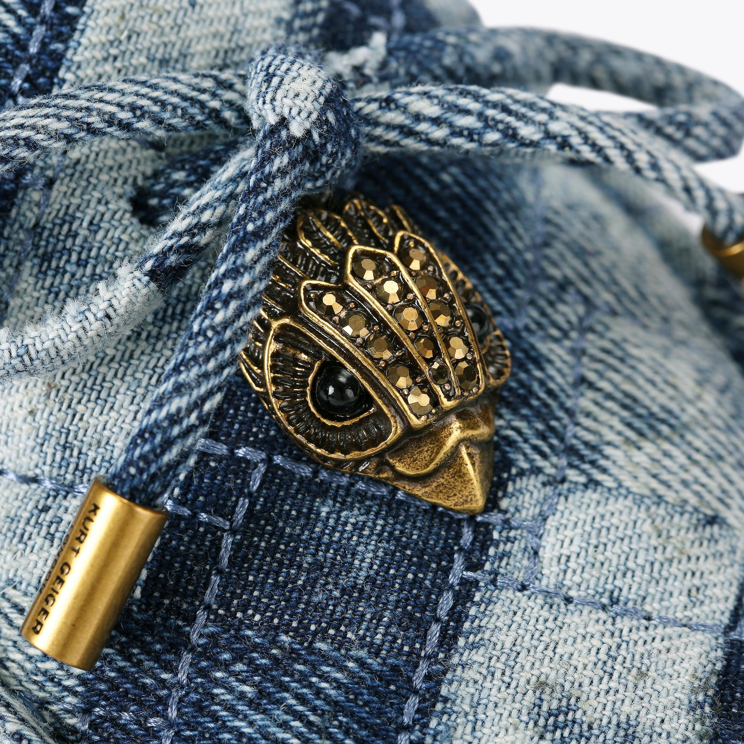 EAGLE MOCCASIN Denim Slip On Shoe by KURT GEIGER LONDON