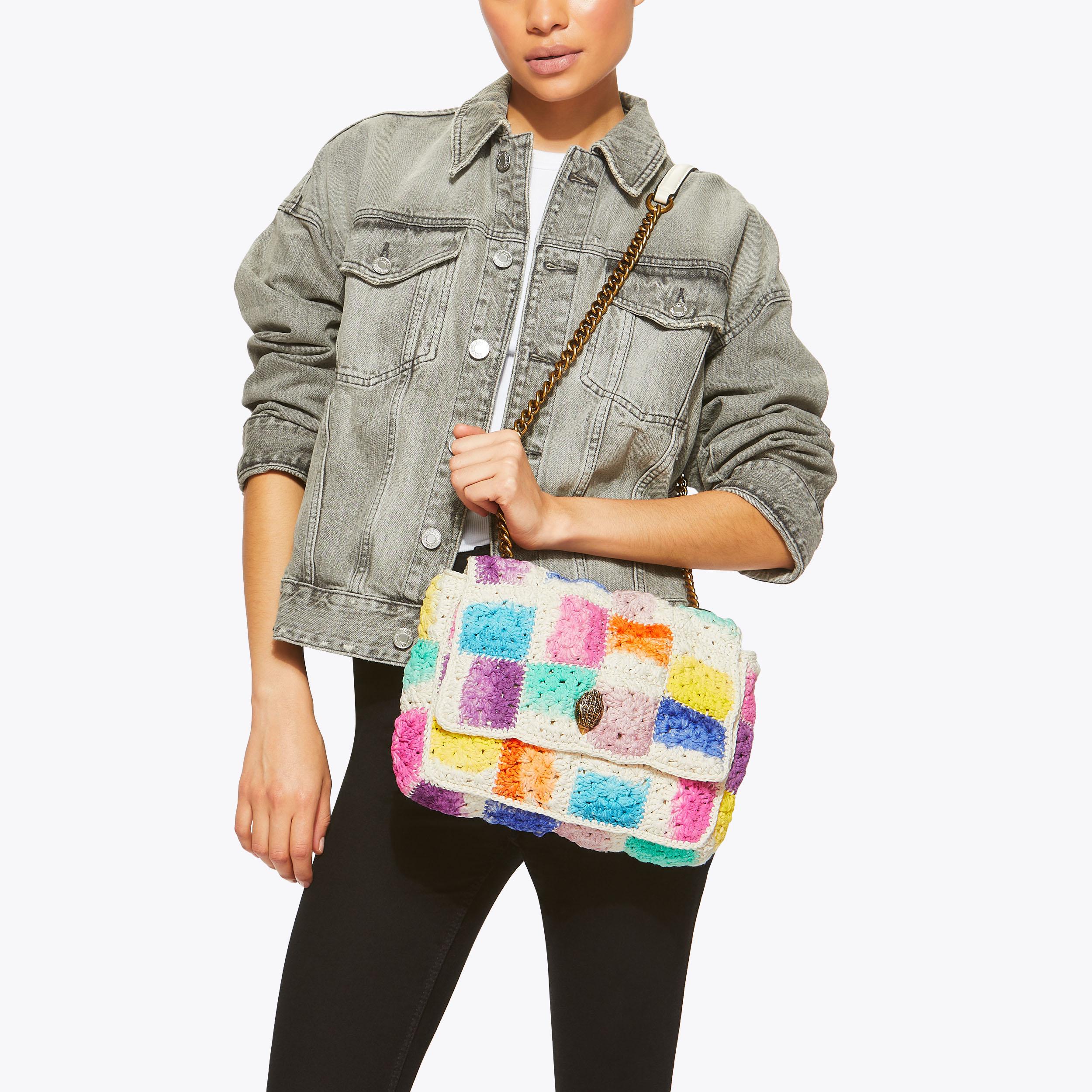 CROCHET KENSINGTON Bone Rainbow Crochet Purse by KURT GEIGER LONDON