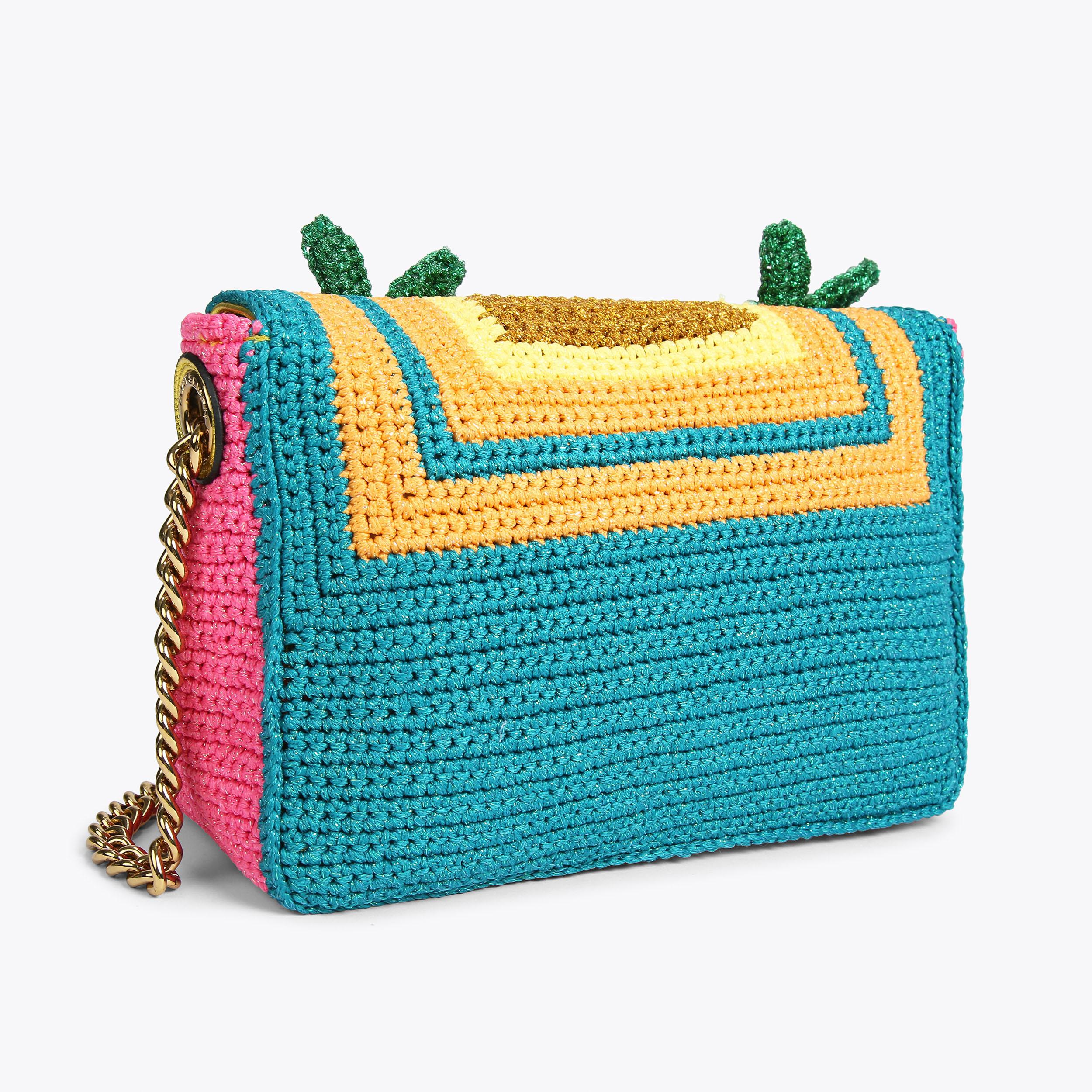 CROCHET KENSINGTON Gold Shoulder Bag by KURT GEIGER LONDON