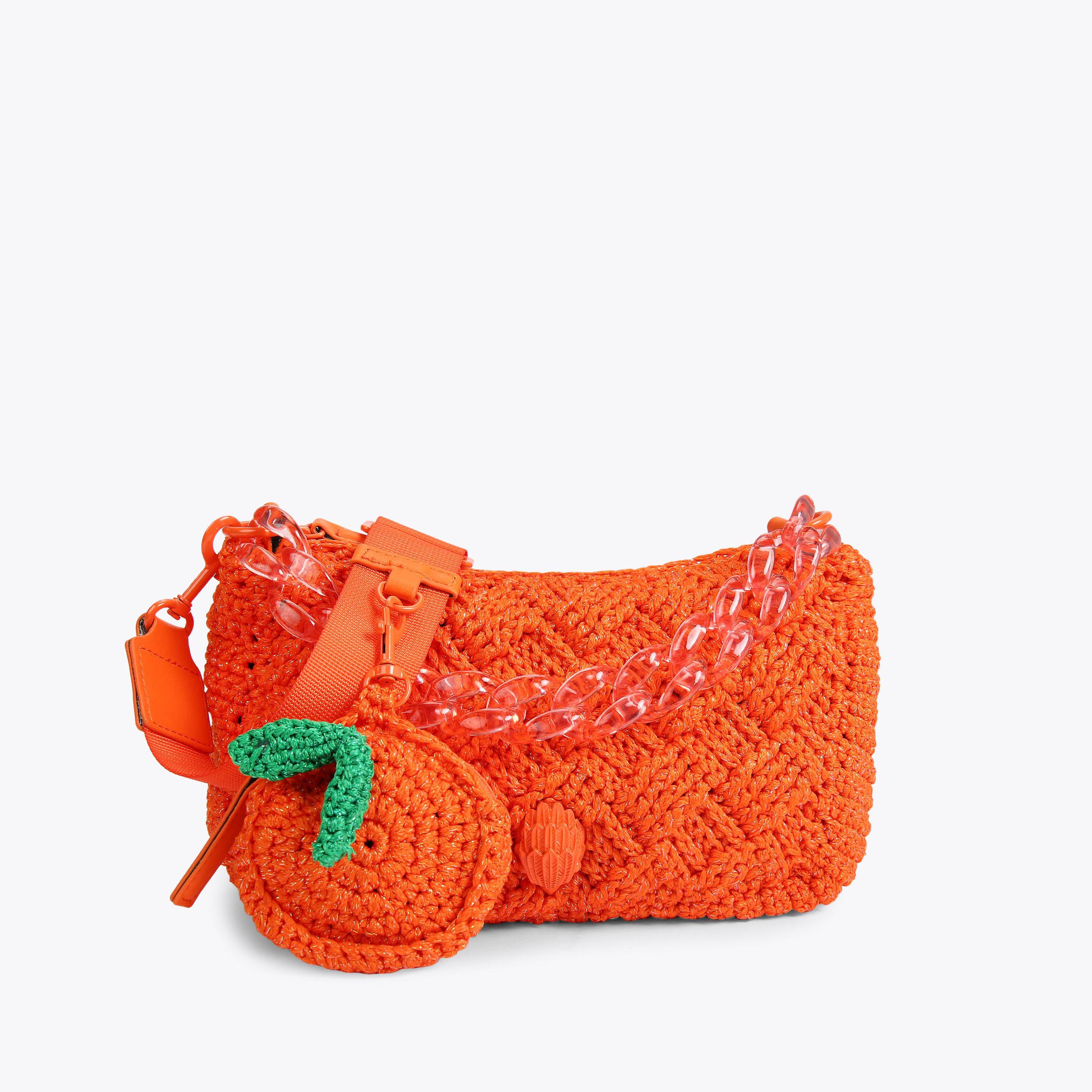 CROCHET MULTI CROSSBODY Orange Cross Body Purse by KURT GEIGER LONDON