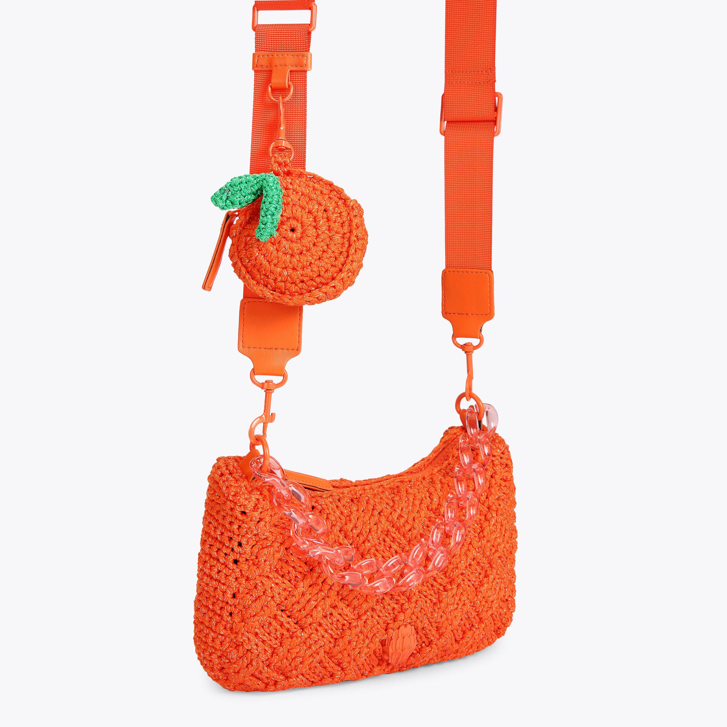 CROCHET MULTI CROSSBODY Orange Cross Body Purse by KURT GEIGER LONDON
