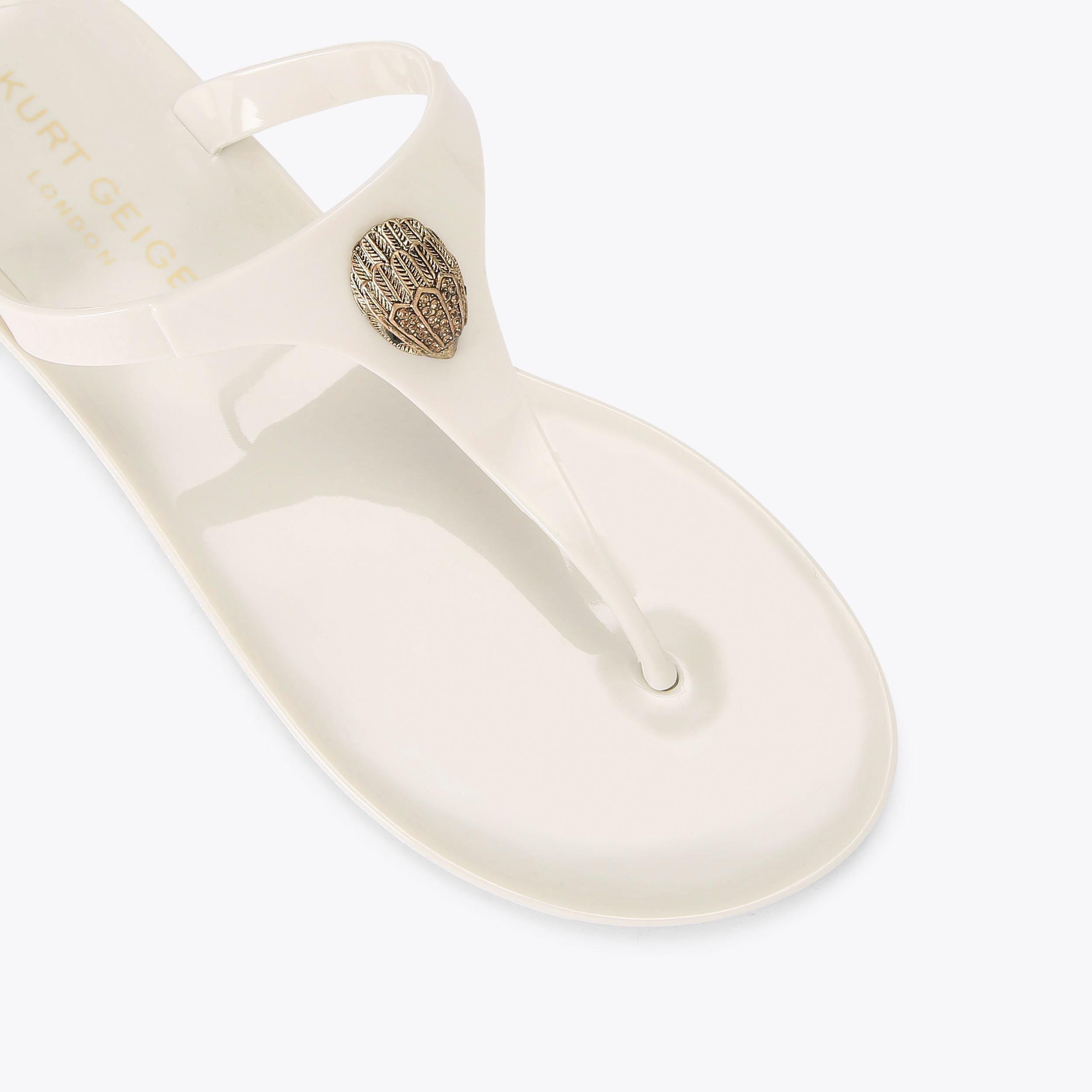MADDISON T-BAR Bone Slip On Sandal by KURT GEIGER LONDON