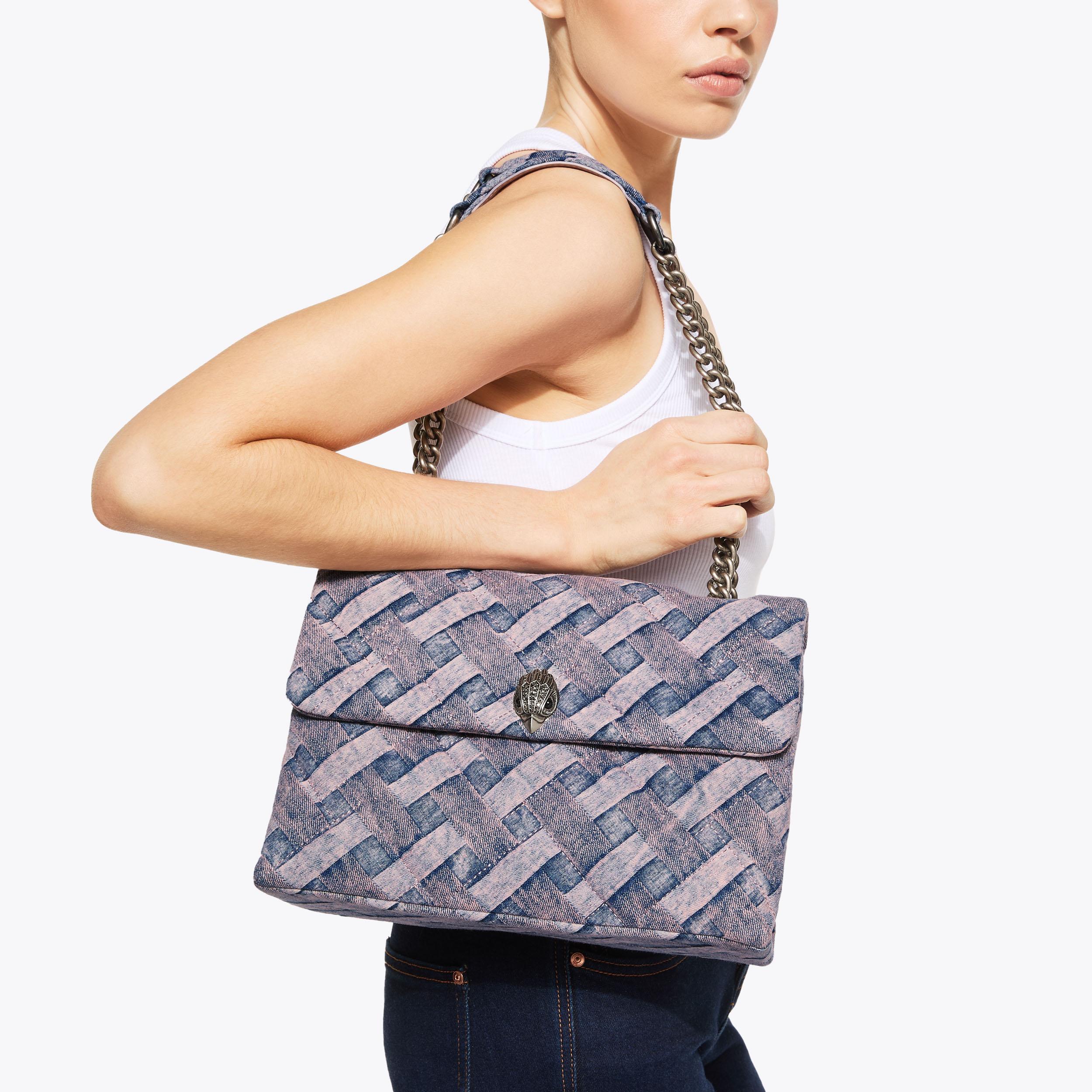 LARGE KENSINGTON SOFT Pink Bleach Shoulder Purse by KURT GEIGER LONDON