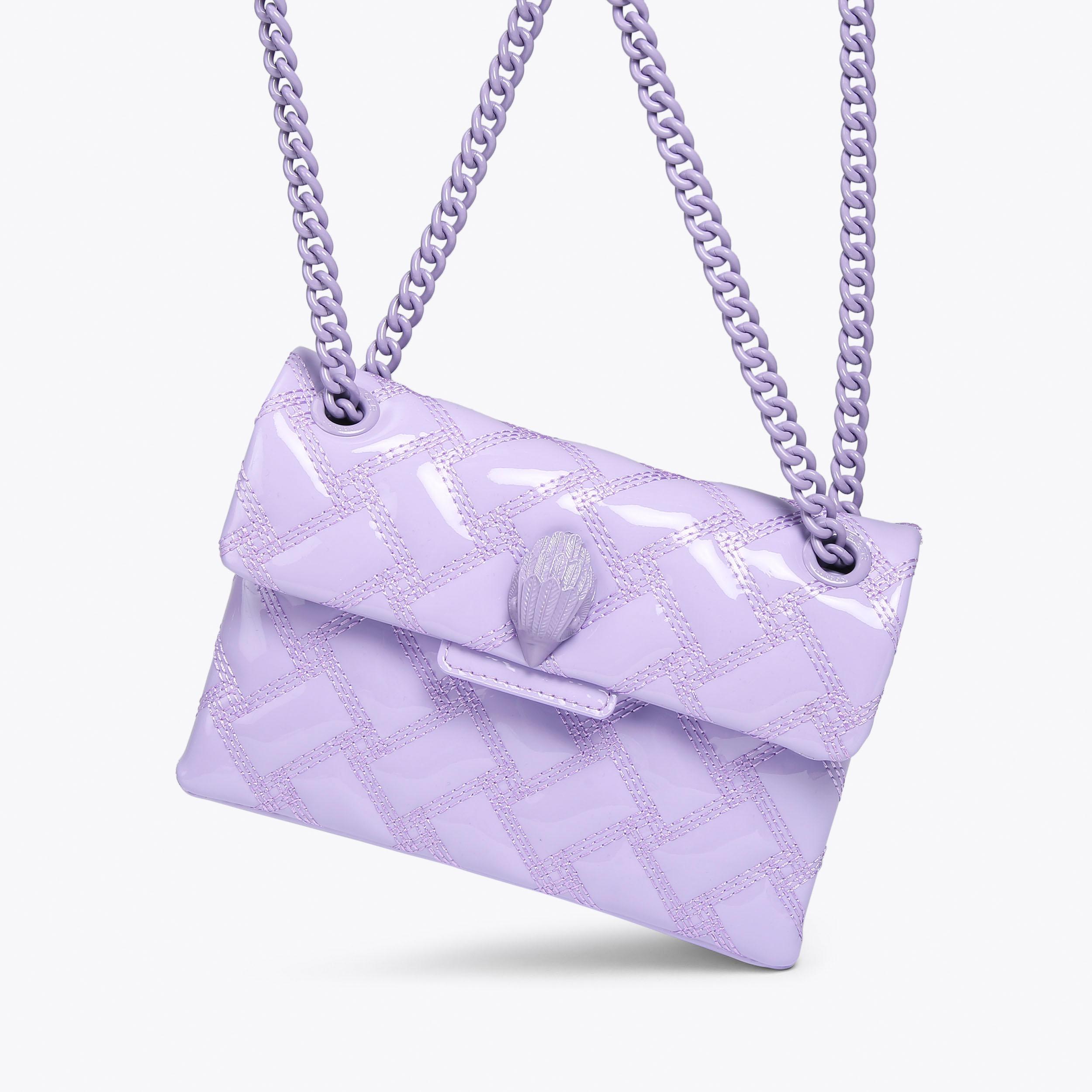 MINI KENSINGTON DRENCH Purple Patent Cross Body Bag by KURT GEIGER LONDON