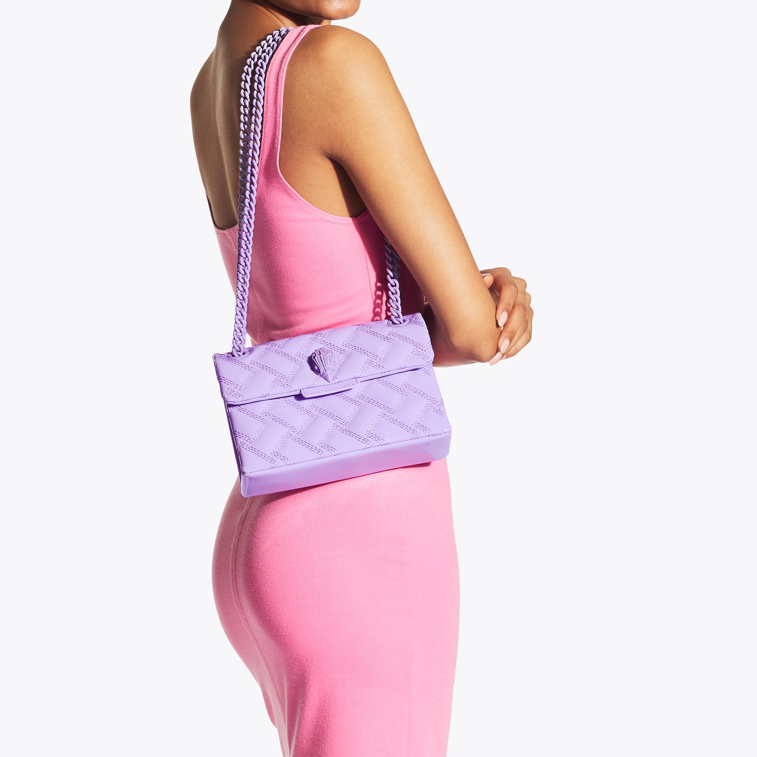 MINI KENSINGTON DRENCH Purple Patent Cross Body Bag by KURT GEIGER LONDON