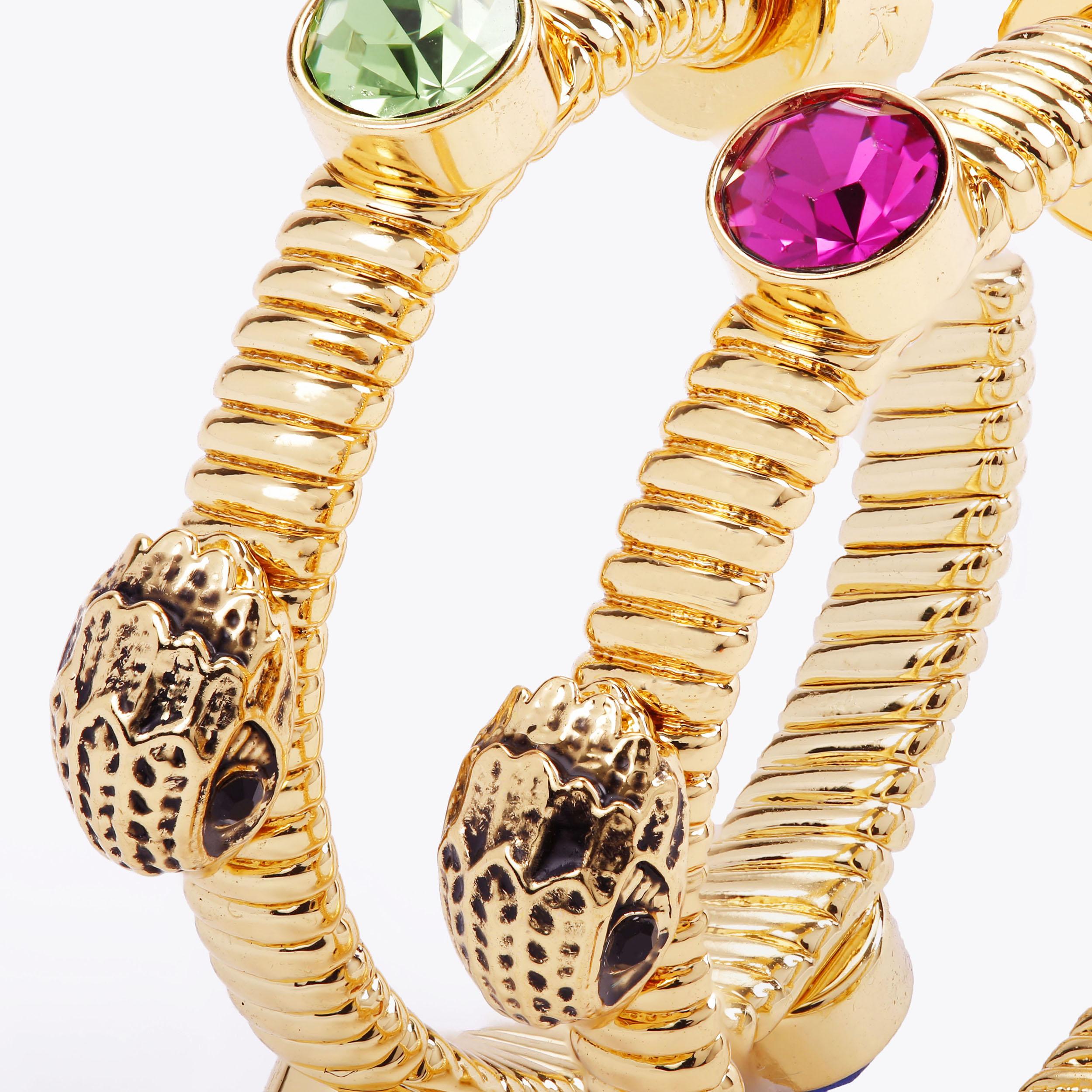 SNAKE CHAIN HOOPS Gold Hoop Earrings by KURT GEIGER LONDON