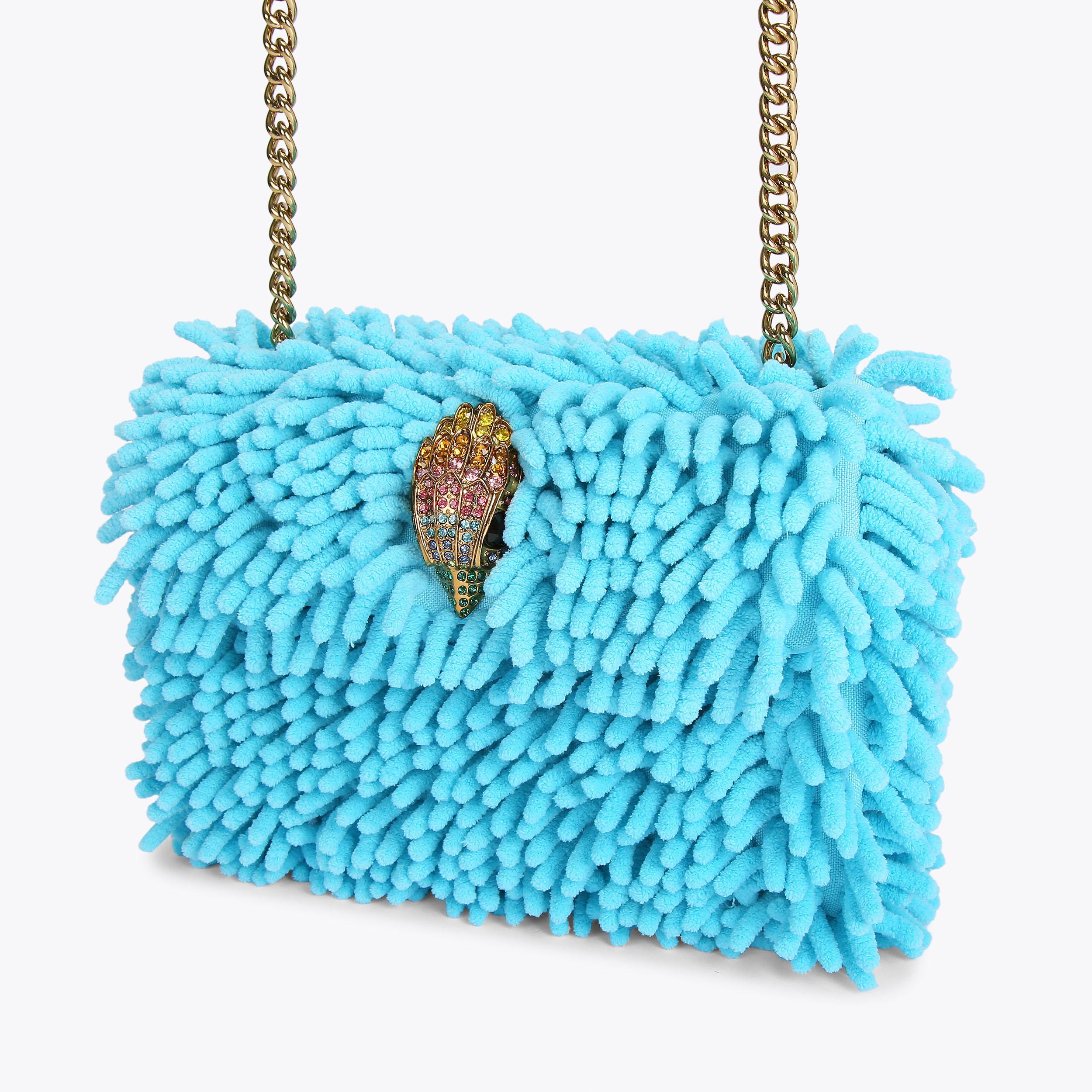 MEDIUM KENSINGTON Blue Fabric Bag by KURT GEIGER LONDON