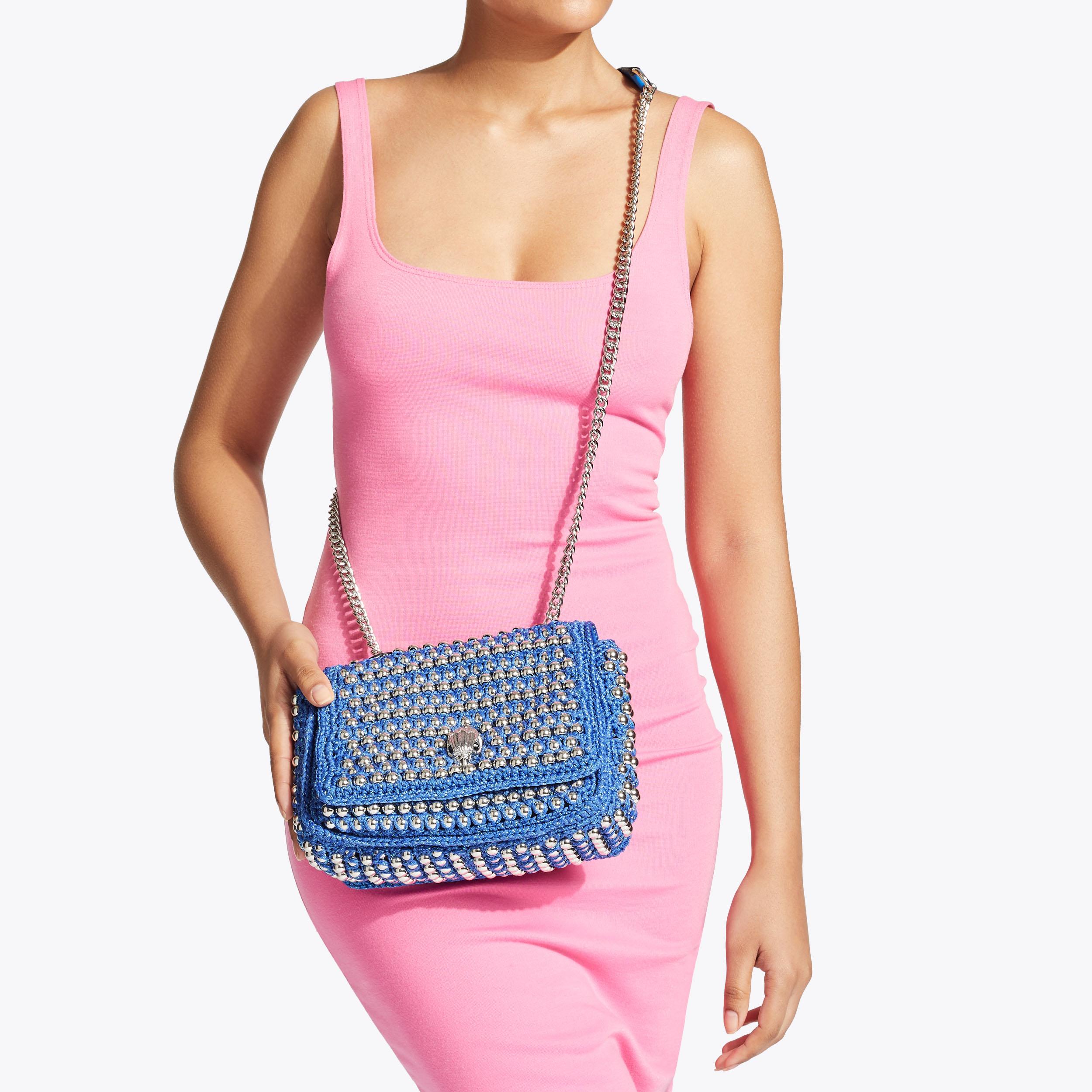 CROCHET MD KENSINGTON STU Blue Cross Body Bag by KURT GEIGER LONDON